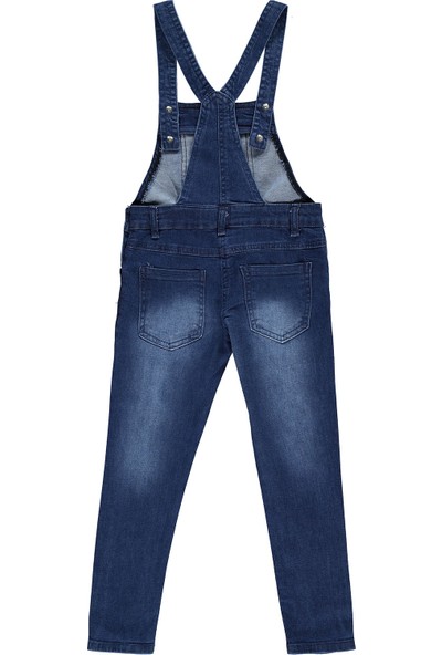 Civil Girls Kız Çocuk Kot Salopet 10-13 Yaş Mavi