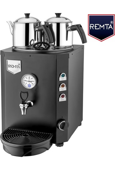 Remta 2 Demlikli Jumbo Çay Makinası - 23 Lt Siyah DE11 Remta 2 Demlikli Jumbo Çay Makinası - 23 Lt Siyah DE11