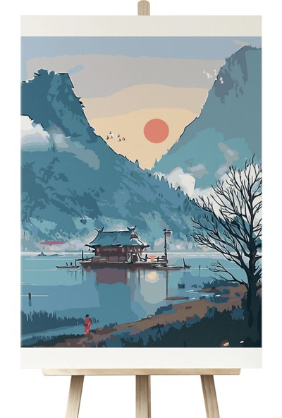 Kendin Yap Gün Batımı - Un Set Sayılarla Boyama Kanvas Tablo Seti - 56 x 70 cm Çerçeveye Gerili Kendin Yap Gün Batımı - Un Set Sayılarla Boyama Kanvas Tablo Seti - 56 x 70 cm Çerçeveye Gerili