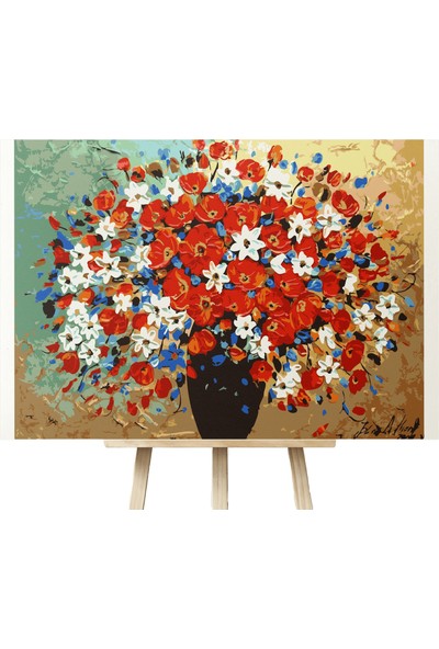 Kendin Yap Zarif Çiçek Buketi - Delicate Bouquet Sayılarla Boyama Kanvas Tablo Seti - 40 x 50 cm Çerçeveye Gerili Kendin Yap Zarif Çiçek Buketi - Delicate Bouquet Sayılarla Boyama Kanvas Tablo Seti - 40 x 50 cm Çerçeveye Gerili
