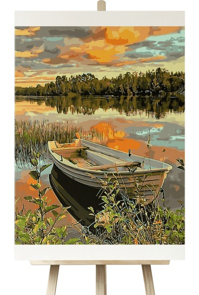 Kendin Yap Göl - Lake Sayılarla Boyama Kanvas Tablo Seti - 40 x 50 cm Çerçeveye Gerili Kendin Yap Göl - Lake Sayılarla Boyama Kanvas Tablo Seti - 40 x 50 cm Çerçeveye Gerili