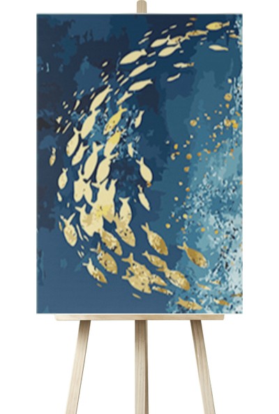 Kendin Yap 2'li Set - Balıklar - Fishes Sayılarla Boyama Kanvas Tablo Seti - 40 x 50 cm Çerçeveye Gerili Kendin Yap 2'li Set - Balıklar - Fishes Sayılarla Boyama Kanvas Tablo Seti - 40 x 50 cm Çerçeveye Gerili