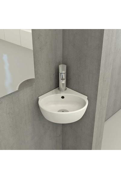 1392-001-0126 Mini Köşe Lavabo 30 cm - Beyaz 1392-001-0126 Mini Köşe Lavabo 30 cm - Beyaz