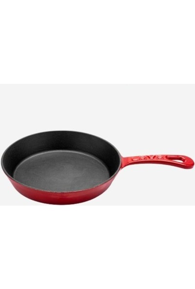 Lava Döküm Kızartma Tavası Kırmızı 20 cm
