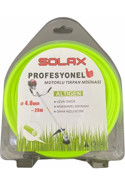 Solax Altıgen Tırpan Misinası 4 mm 28 M Solax Altıgen Tırpan Misinası 4 mm 28 M