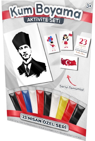 Kumbo Kum Boyama Atatürk | 23 Nisan Özel Kum Boyama Aktivite Seti