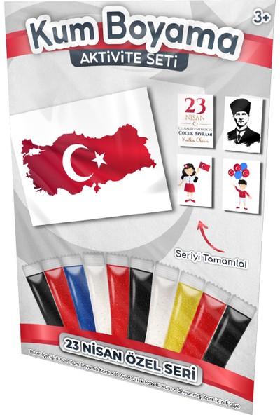 Kumbo Kum Boyama Türkiye Haritası | 23 Nisan Özel Kum Boyama Aktivite Seti