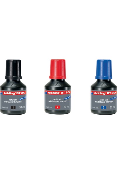 Edding Bt-30 Beyaz Tahta Kalem Mürekkebi 30 ml 3 Renk Edding Bt-30 Beyaz Tahta Kalem Mürekkebi 30 ml 3 Renk
