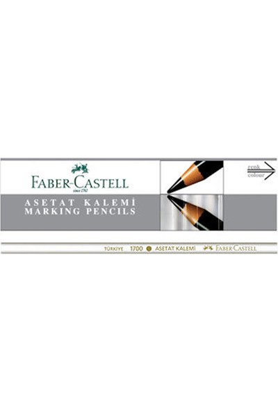 Faber-Castell Faber Kurşun Asetat Kalem Siyah 12'li