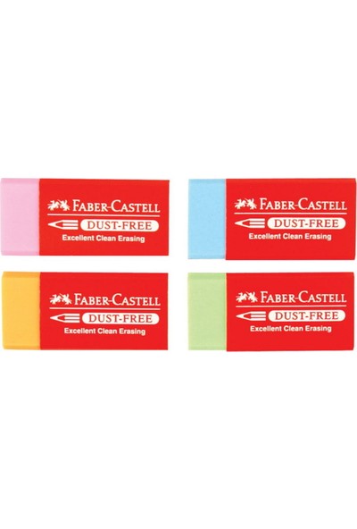 Faber-Castell Faber Dust-Free Renkli Silgi 12'li Faber-Castell Faber Dust-Free Renkli Silgi 12'li