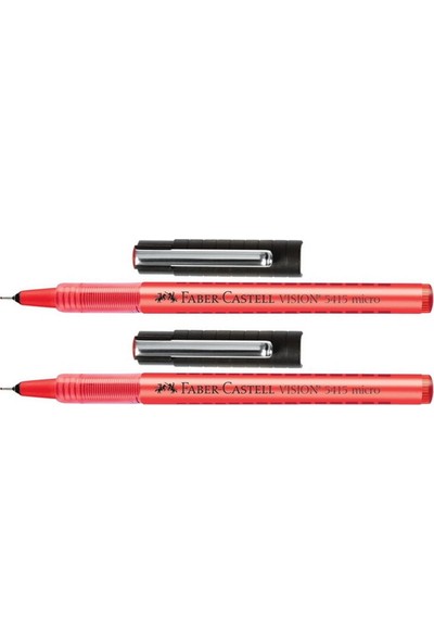 Faber-Castell Faber 5415 0.5 mm Iğne Uçlu Pilot Kalem Kırmızı 2'li Faber-Castell Faber 5415 0.5 mm Iğne Uçlu Pilot Kalem Kırmızı 2'li