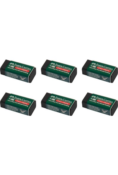 Faber-Castell Faber 7089/30 Siyah Silgi Küçük Boy 6'lı Faber-Castell Faber 7089/30 Siyah Silgi Küçük Boy 6'lı