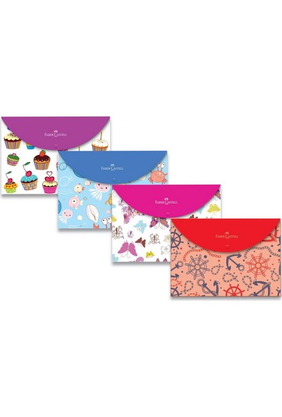 Faber-Castell Faber Eğlenceli Çıtçıtlı Dosya 4'lü