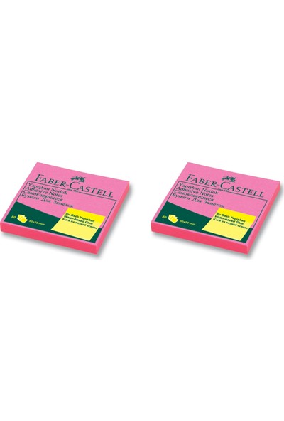 Faber-Castell Faber Yapışkanlı Not Kağıdı 50X50 mm Fosforlu Pembe Faber-Castell Faber Yapışkanlı Not Kağıdı 50X50 mm Fosforlu Pembe