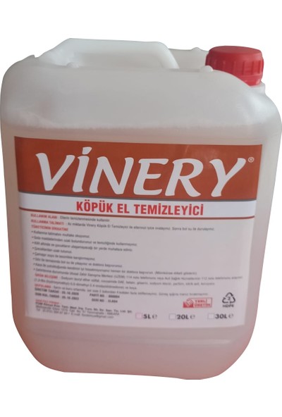 Vinery Köpük Sabun 5 Lt Vinery Köpük Sabun 5 Lt