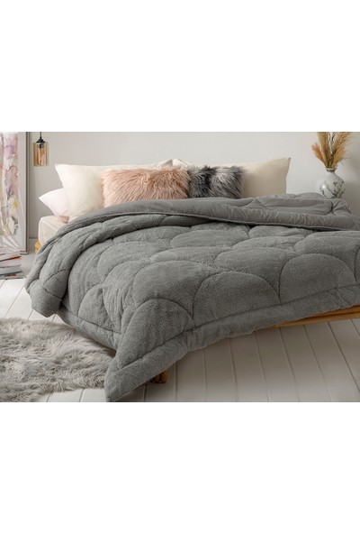 English Home Cozy Sherpa Çift Kişilik Yorgan 195X215 cm Gri English Home Cozy Sherpa Çift Kişilik Yorgan 195X215 cm Gri