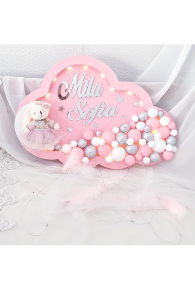 Pegu Bubble Bulut Ayıcıklı Işıklı Pegu Ahşap Pano Kapı Süsü Pegu Bubble Bulut Ayıcıklı Işıklı Pegu Ahşap Pano Kapı Süsü