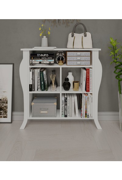 Platinreyon Modern Tasarım Duvara Monte Kitaplık 5 Raflı Dresuar Kitaplık Beyaz Platinreyon Modern Tasarım Duvara Monte Kitaplık 5 Raflı Dresuar Kitaplık Beyaz