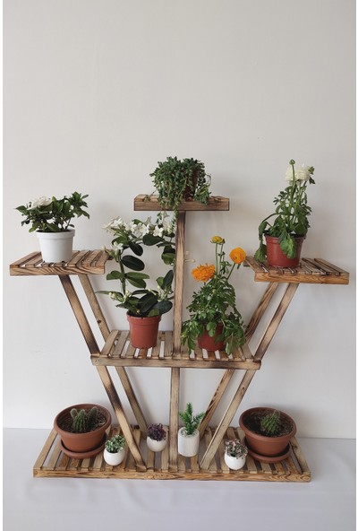 Hepenuygun Saksı Standı 5 Katlı Saksılık Çiçeklik Çok Katlı Dekoratif Saksı Standı