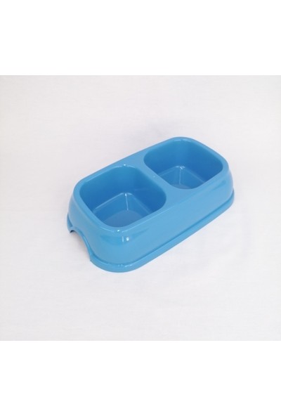 Modauyum Evcil Hayvan Plastik Iki Bölmeli Mama ve Su Kabı Büyük Boy Mavi Modauyum Evcil Hayvan Plastik Iki Bölmeli Mama ve Su Kabı Büyük Boy Mavi