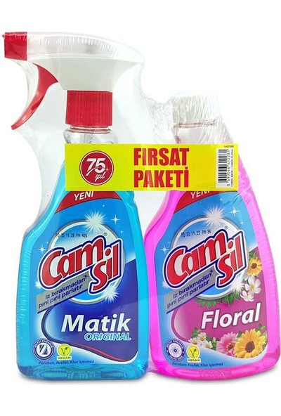 Camsil Matik Tabancalı 500 ml + Floral 500 ml