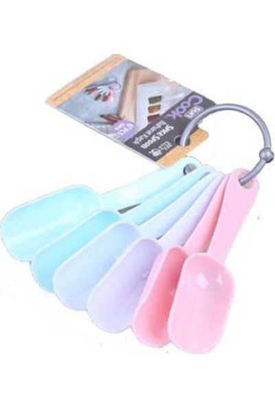 6 Lı Plastik Baharat Kaşığı Set