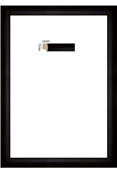 Selçuklu Sanat Puzzle Çerçevesi 22 mm 48 x 68 cm 1000'LIK Siyah