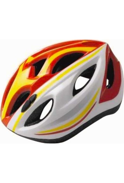 Kron Çocuk Bisiklet Kaskı Sarı Kırmızı 50-55CM