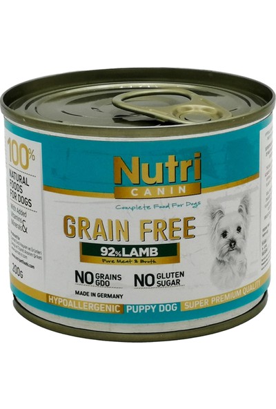 Nutri Canin 200GR Tahılsız %92 Kuzu Etli Yavru Köpek Maması Nutri Canin 200GR Tahılsız %92 Kuzu Etli Yavru Köpek Maması