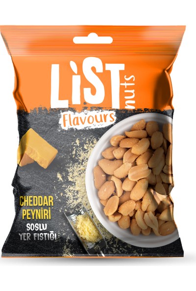 List Flavours Cheddar Peyniri Soslu Yer Fıstığı 150G List Flavours Cheddar Peyniri Soslu Yer Fıstığı 150G