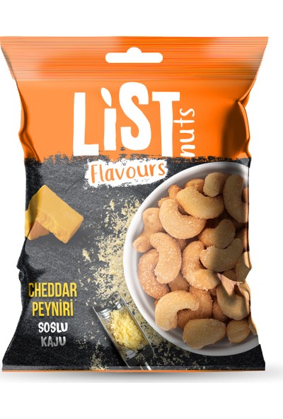List Flavours Cheddar Peyniri Soslu Kaju 100 g List Flavours Cheddar Peyniri Soslu Kaju 100 g
