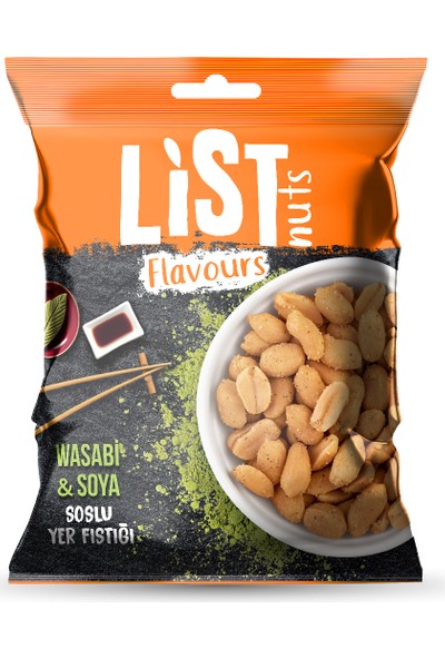 List Flavours Wasabi & Soya Soslu Yer Fıstığı 150 g List Flavours Wasabi & Soya Soslu Yer Fıstığı 150 g