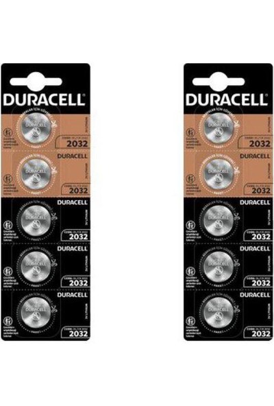 Duracell 2032 Lithium 3V Kartela 10'lu Duracell 2032 Lithium 3V Kartela 10'lu