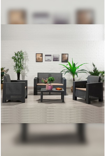 Sandalie Aksu 2+1+1+S Balkon Teras Bahçe Mobilyası