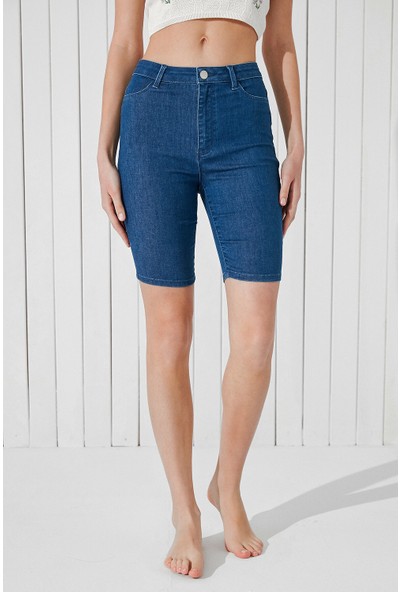 Penti Denım Blue Recycled Denim Bermuda Penti Denım Blue Recycled Denim Bermuda