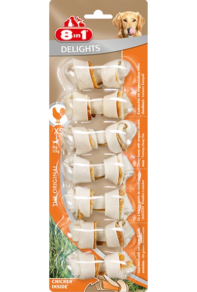 8in1 Delights Bone Köpekler Için Tavuklu Ağız Bakım Kemiği 7’li Paket 8in1 Delights Bone Köpekler Için Tavuklu Ağız Bakım Kemiği 7’li Paket