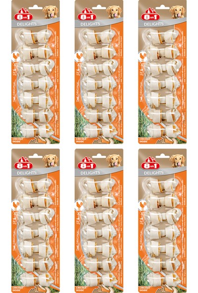 8in1 Delights Bone Köpekler Için Tavuklu Ağız Bakım Kemiği 7’li Paket x 6 Adet 8in1 Delights Bone Köpekler Için Tavuklu Ağız Bakım Kemiği 7’li Paket x 6 Adet