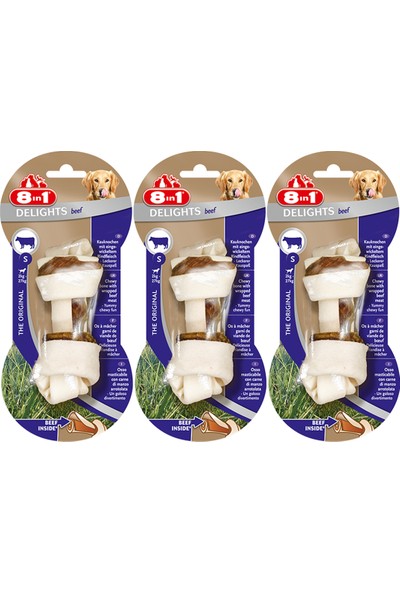 8in1 Delights Bone Köpekler Için Biftekli Ağız Bakım Kemiği x 3 Adet 8in1 Delights Bone Köpekler Için Biftekli Ağız Bakım Kemiği x 3 Adet
