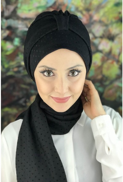 Yoisho Store Siyah Biritli Fularlı Bone Yoisho Store Siyah Biritli Fularlı Bone