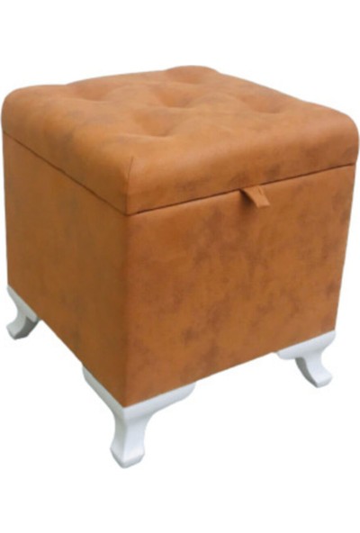 Alda Gelsin Aldagelsin Lüks Sandıklı Tabure Ayakucu Puf