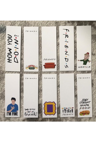 Paytak Moda Friends Dizi Desenli Tasarım 10'lu Desenli Kitap Ayraç Seti PYTKKAYR0030 Paytak Moda Friends Dizi Desenli Tasarım 10'lu Desenli Kitap Ayraç Seti PYTKKAYR0030