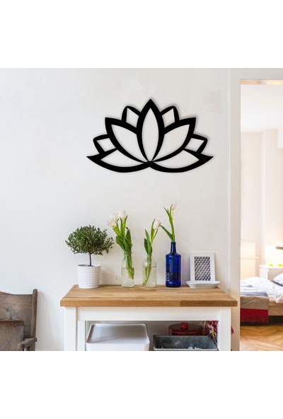 Bafidica Metal Tablo - Lotus Çiçeği - Ev Dekorasyon - Duvar Dekoru