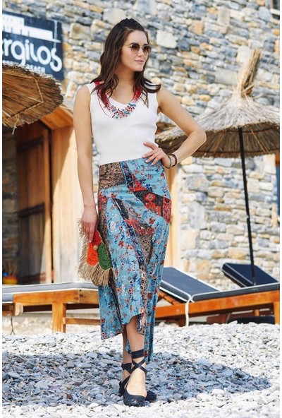 Los Banditos Patchwork Midi Etek