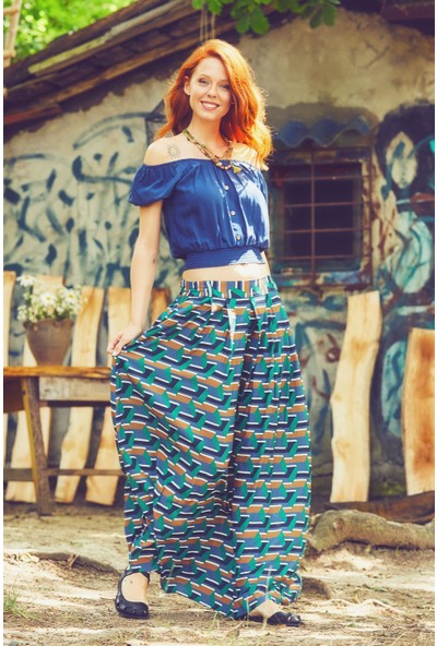 Los Banditos Pileli Beli Lastikli Cepli Uzun Etek