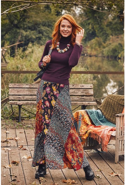 Los Banditos Etnik Desenli Uzun Etek