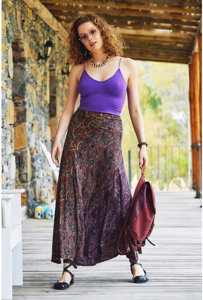 Los Banditos Etnik Desenli Uzun Etek