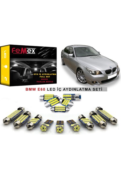 Femex Bmw E60 5 Serisi LED Iç Aydınlatma Ampul Seti Femex Parlak Beyaz Femex Bmw E60 5 Serisi LED Iç Aydınlatma Ampul Seti Femex Parlak Beyaz