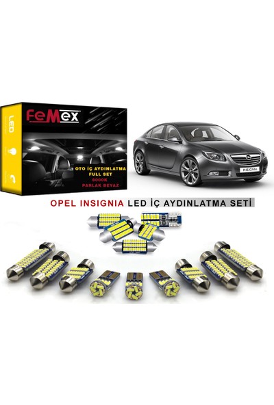 Femex Opel Insignia LED Iç Aydınlatma Ampul Seti Femex Parlak Beyaz Femex Opel Insignia LED Iç Aydınlatma Ampul Seti Femex Parlak Beyaz