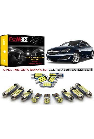 Femex Opel Makyajlı Insignia LED Iç Aydınlatma Ampul Seti Femex Parlak Beyaz Femex Opel Makyajlı Insignia LED Iç Aydınlatma Ampul Seti Femex Parlak Beyaz