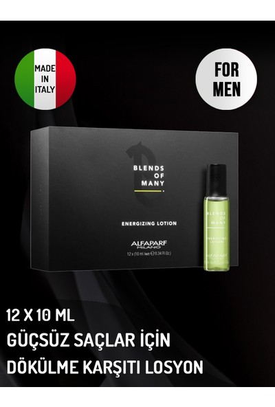 Blends Of Many Erkekler Için Güçsüz Saçlara Özel Dökülme Karşıtı Losyon 12×10 ml